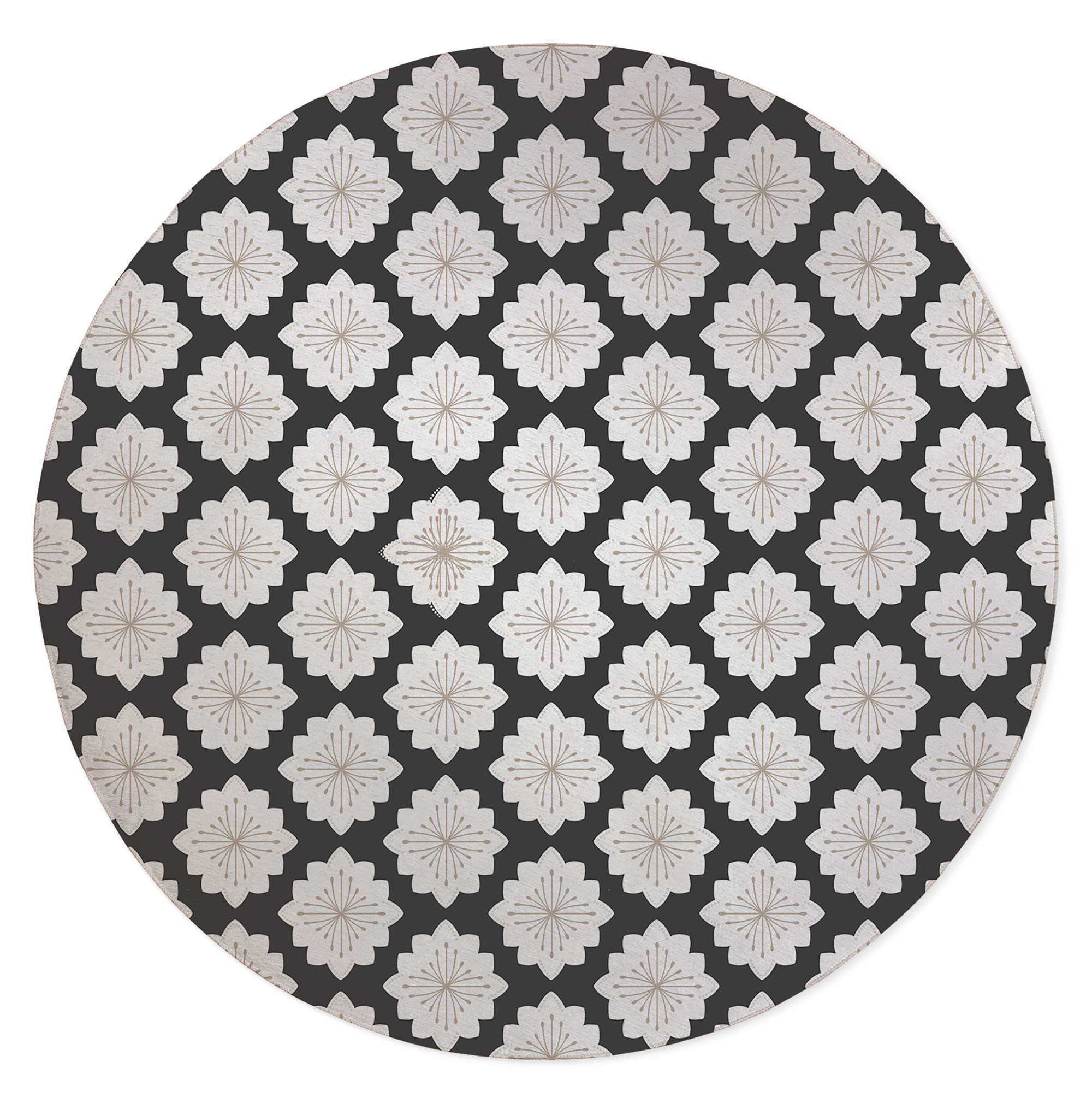 KAVKA DESIGNS Louise Low Pile Carpet Straight Round Chair Mat | Wayfair