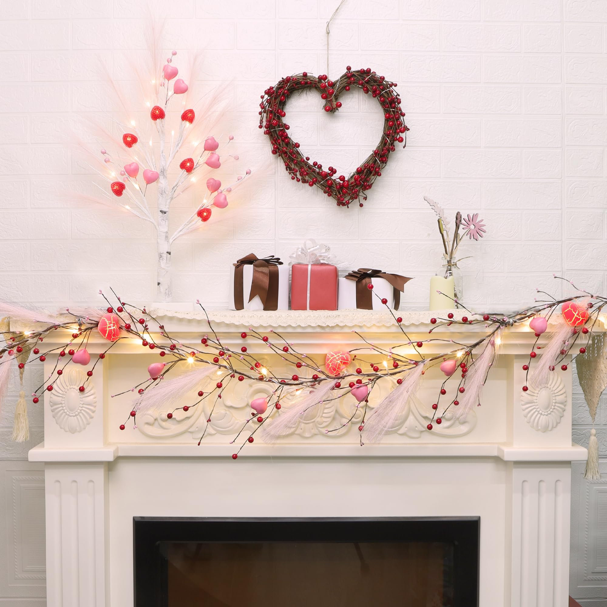Dakota Fields Valentines Day Decor Garland, 6 FT Lighted Garlands For ...