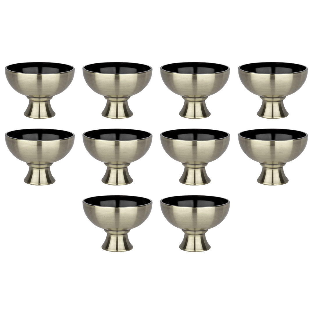 House of Hampton Copper Metal Compote Bowl, Elegant Wedding Decorative ...