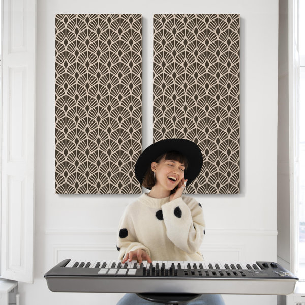 Bungalow Rose Acoustic Panel With Seashell Pattern - Art Deco-Inspired ...
