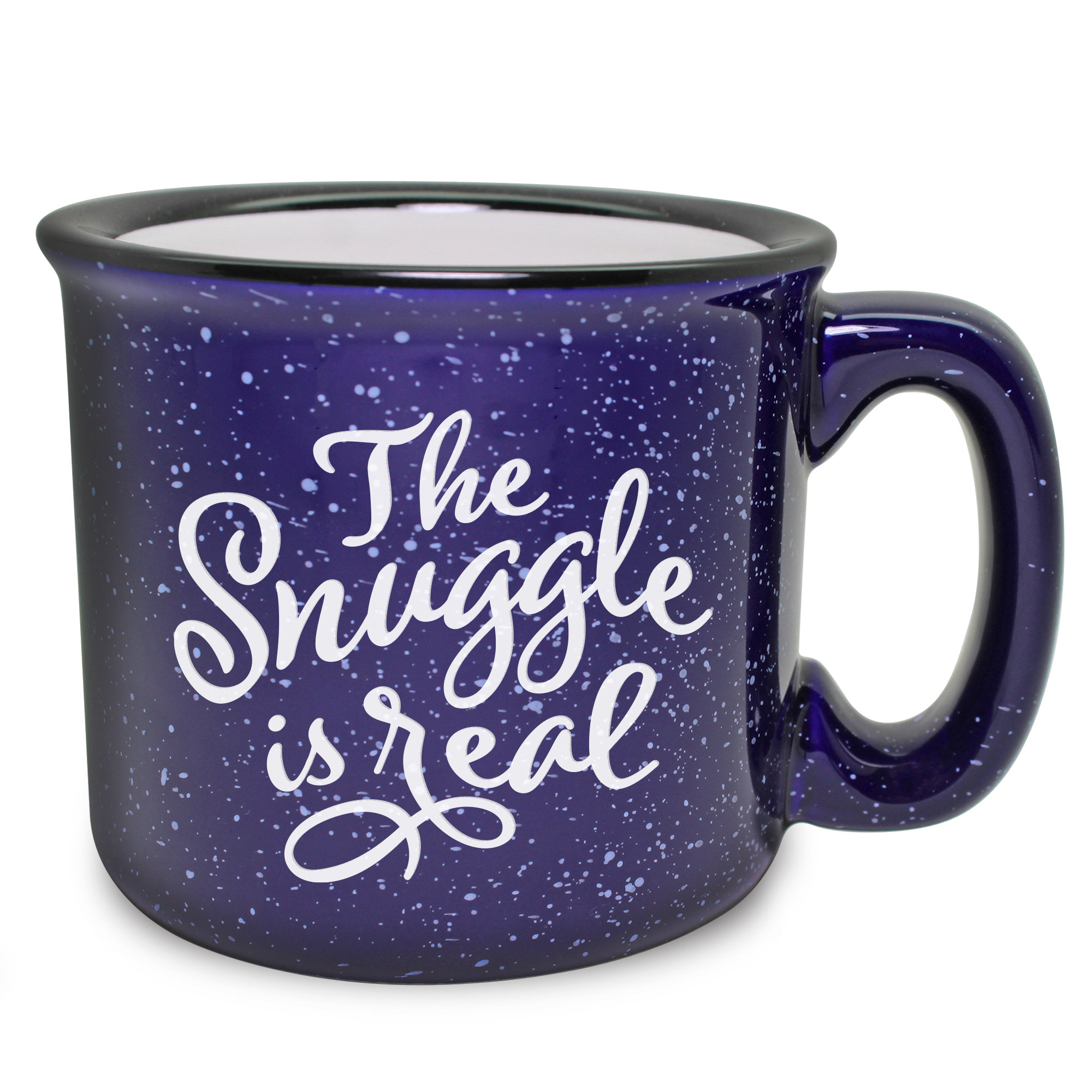 Trinx The Snuggle Is Real Cobalt Ceramic Camp Mug - Wayfair Canada