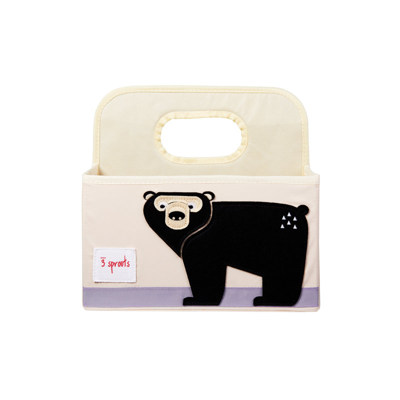 3 Sprouts - Baby Diaper Caddy - Organizer Basket For Nursery - Bear ...