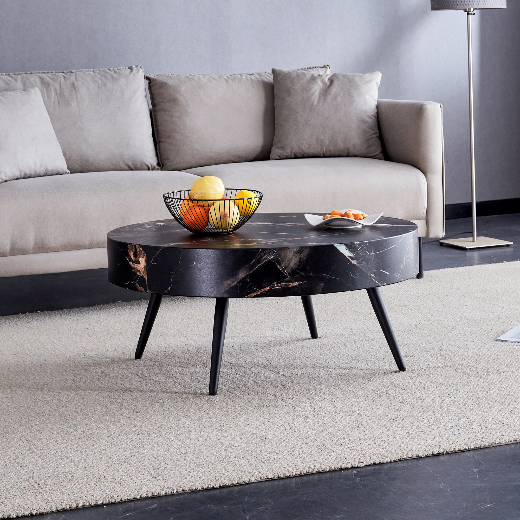 George Oliver Jeveah Round Simple Premium Coffee Table | Wayfair