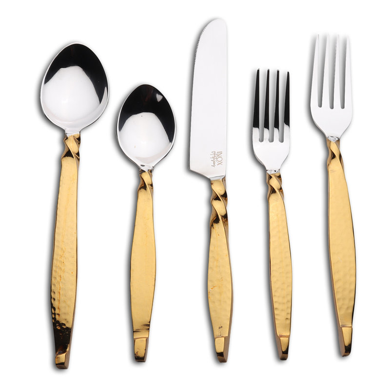 Mercer41 Twisted Urban Flatware, 20 Pc. Place Setting | Wayfair