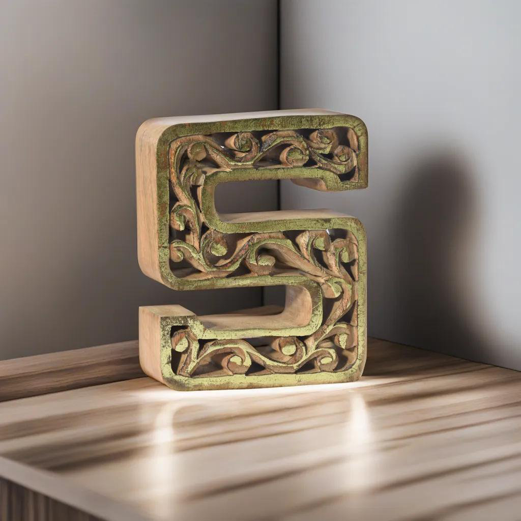 Bungalow Rose Akshar Handmade Eco-Friendly "S" Alphabet Letter Block ...