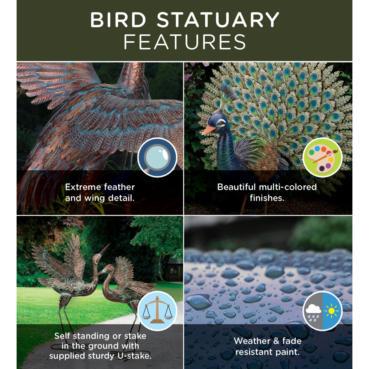 Regal Art & Gift Goofy Bird Stake - Peacock & Reviews | Wayfair