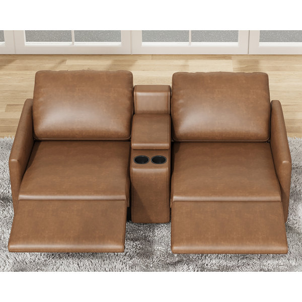 Latitude Run® Power Recliner, Reclining Sectional Sofa With Console ...