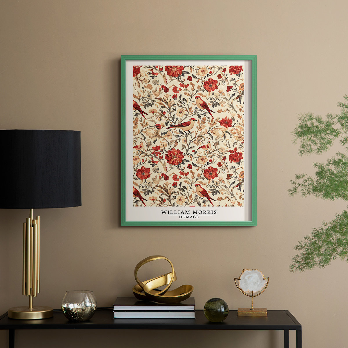 Red Barrel Studio® WM MORRIS Series CCLXXVII Framed Print - Solid Wood ...