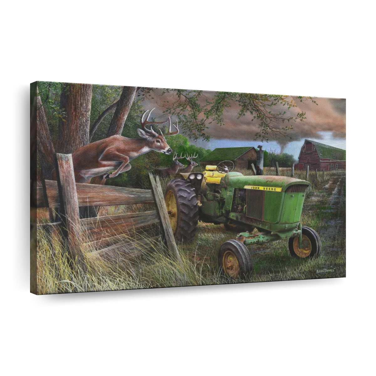 Millwood Pines John Deere Tractor Canvas Print - Wayfair Canada