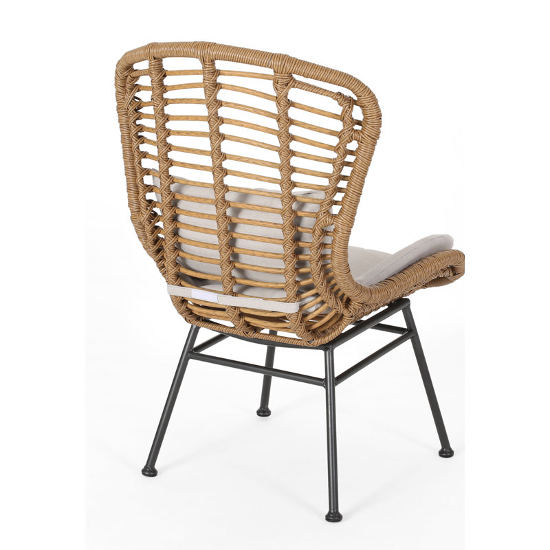 Mistana™ Frazer Faux Rattan Outdoor Armless Lounge Chair & Reviews ...