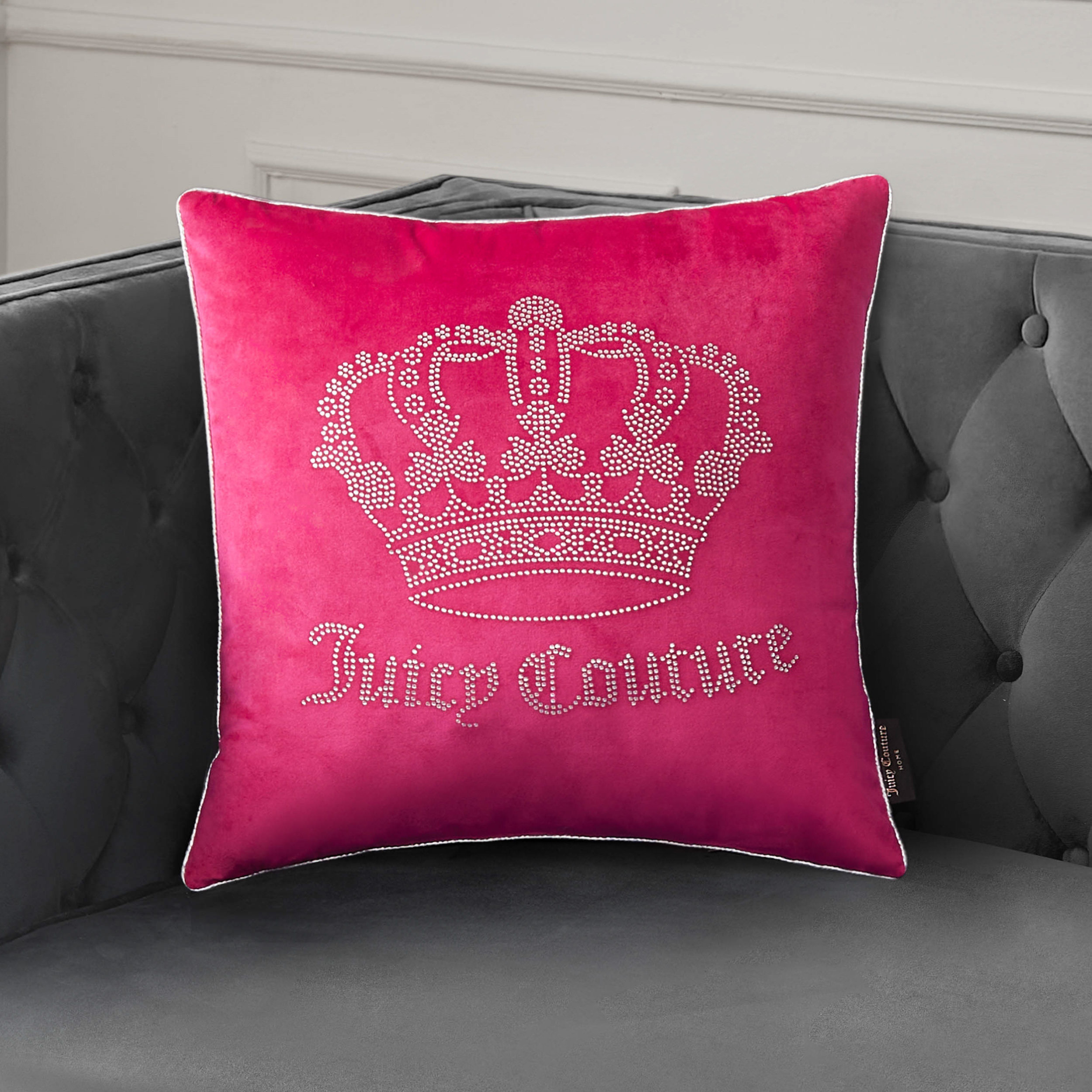 Juicy Couture Gothic Rhinestone Decorative Pillow & Reviews | Wayfair