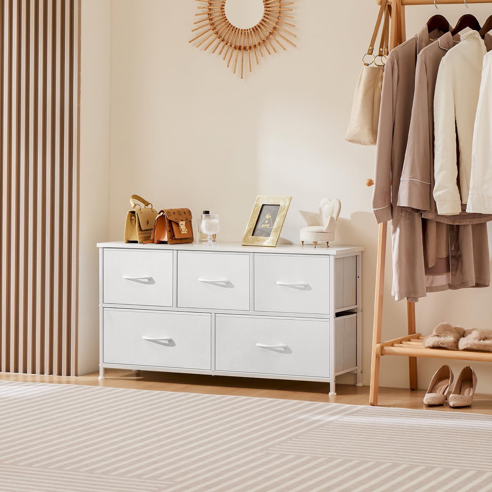 Hokku Designs 5 Drawers Dresser for Bedroom,Storage Organizer Units for ...