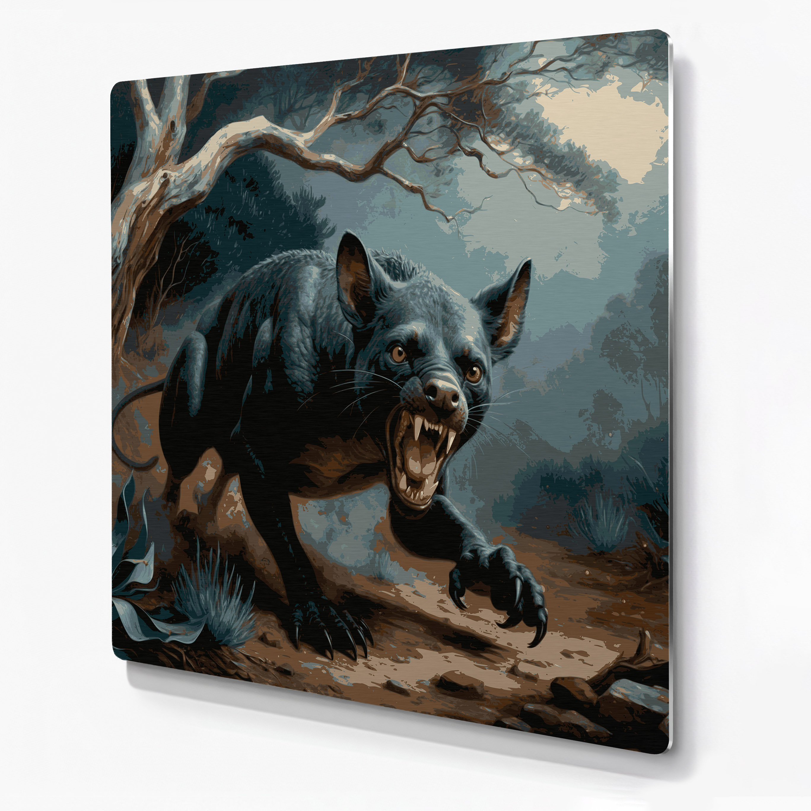 Orren Ellis Wildlife Tasmanian Devil Brown Metal Wall Art | Wayfair