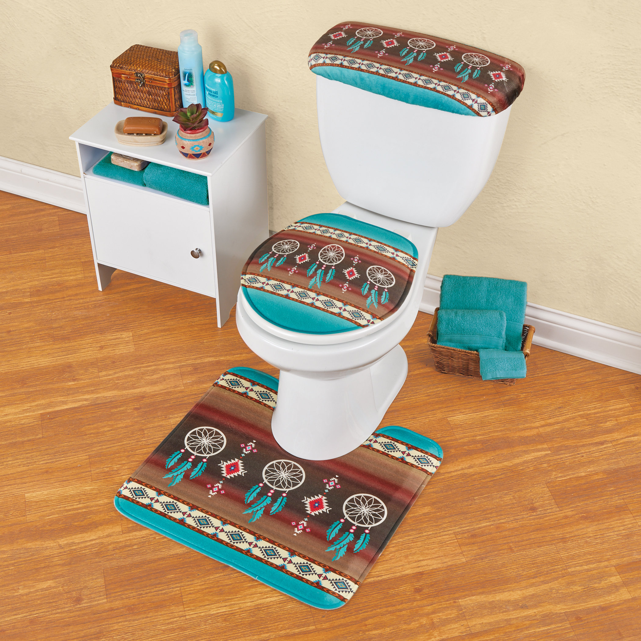 East Urban Home Rebeca Southwest Dreamcatcher Commode Set | Wayfair