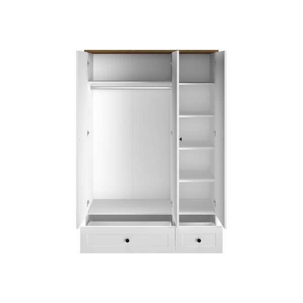 17 Stories Neli 3 Door Wardrobe | Wayfair.co.uk