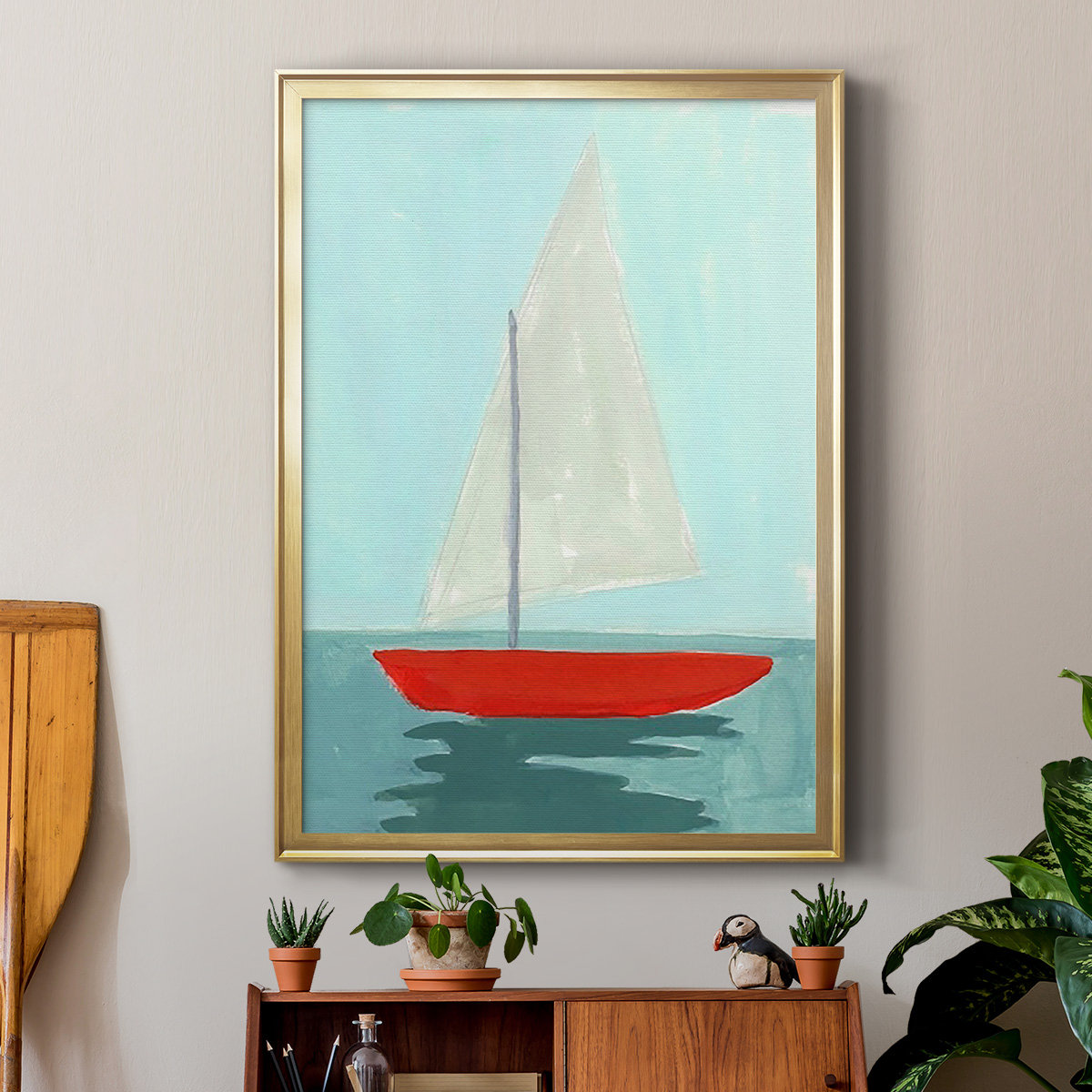Breakwater Bay Small Sail II Premium Framed Print - Ready To Hang | Wayfair