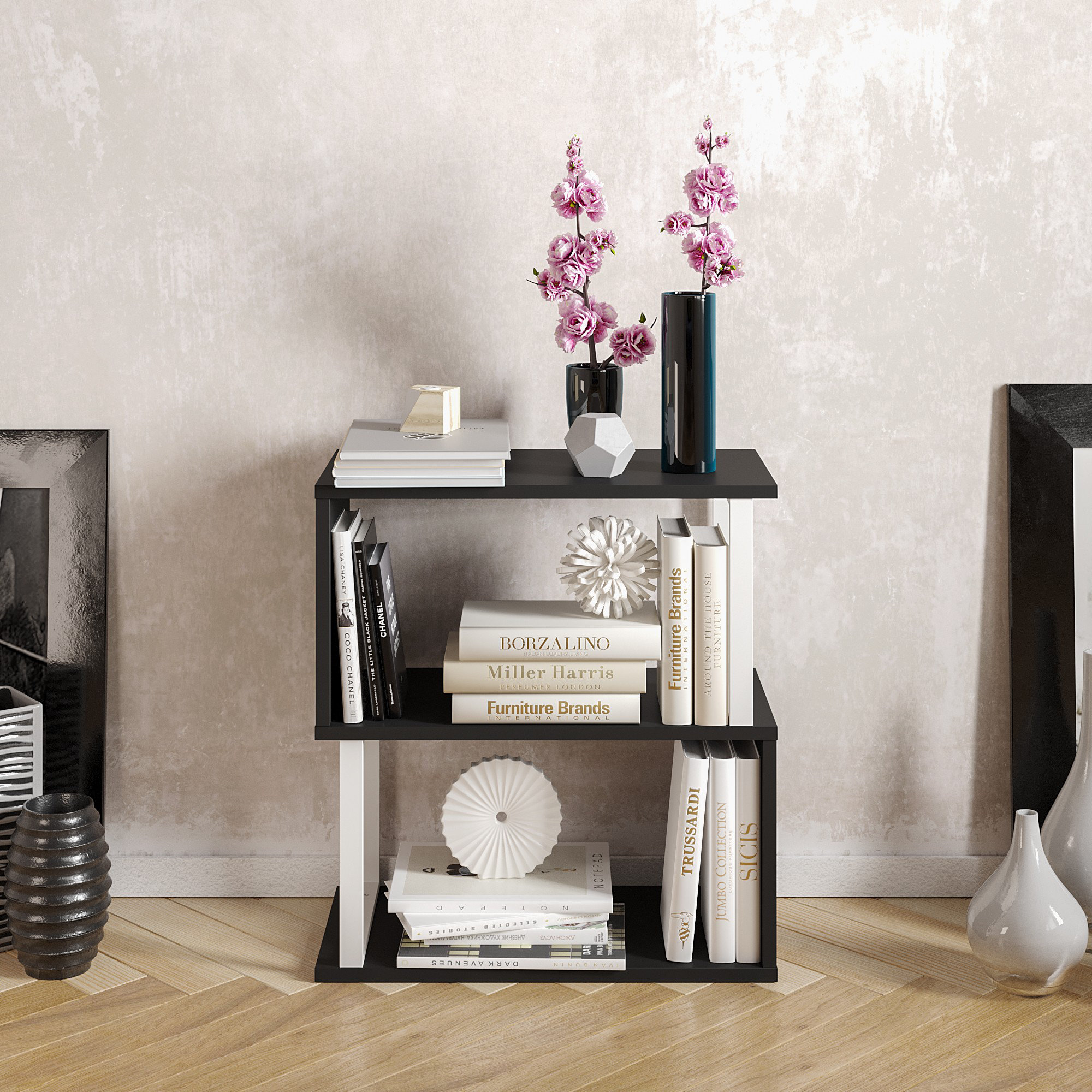 East Urban Home Parren 25.35" H x 23.62" W Standard Bookcase | Wayfair