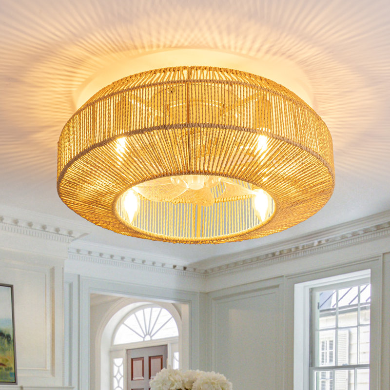 Bay Isle Home™ 20'' Andrell 8 - Blade Caged Ceiling Fan with Remote ...