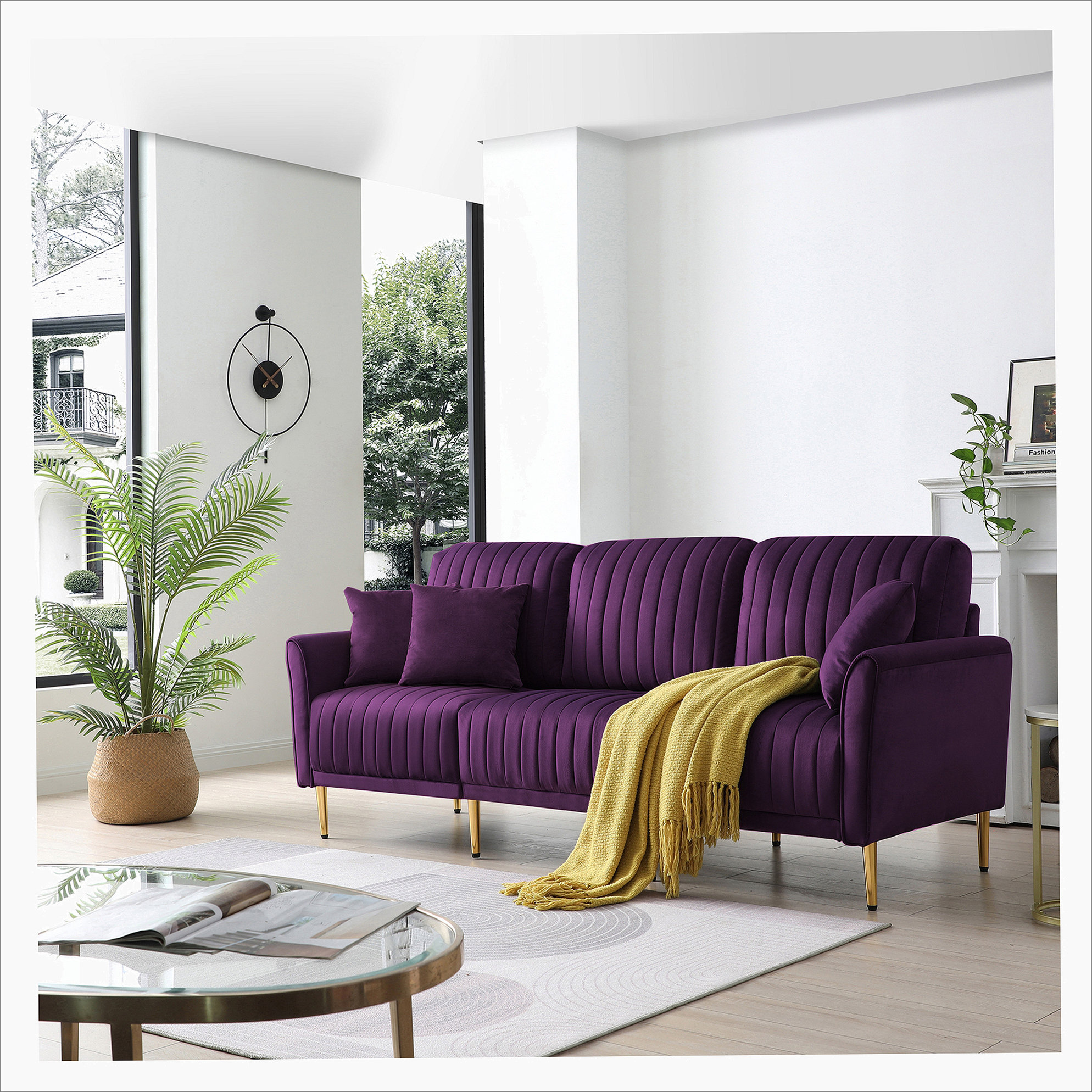 Mercer41 Living Room Sofa Upholstered Couch Furniture For Home | Wayfair