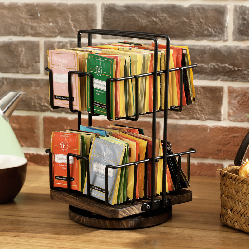 MyGift Rotating 8 Compartments Tea Storage Organizer | Wayfair