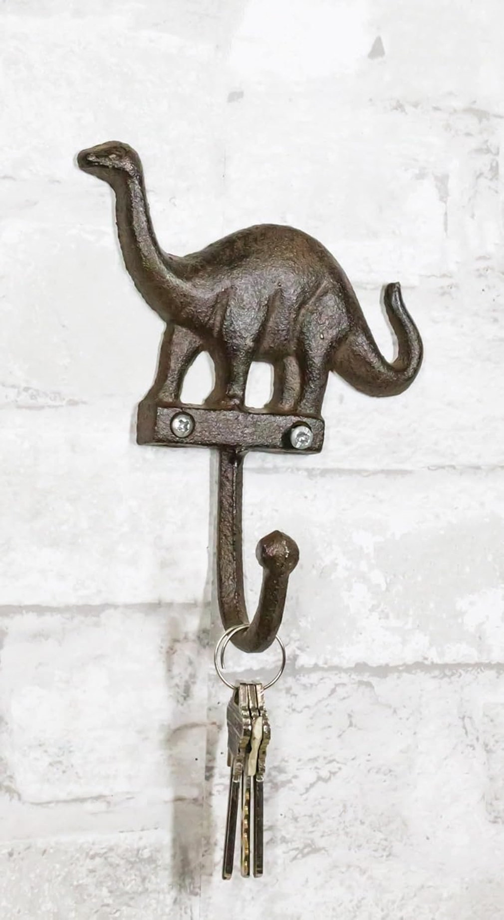 Bungalow Rose Pack Of 3 Cast Iron Rustic Jurassic Long Neck ...