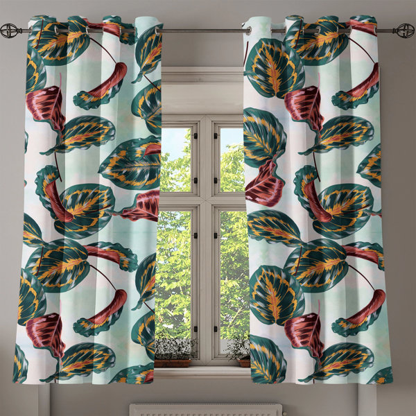 East Urban Home Alisz Polyester Semi Sheer Curtain Pair | Wayfair