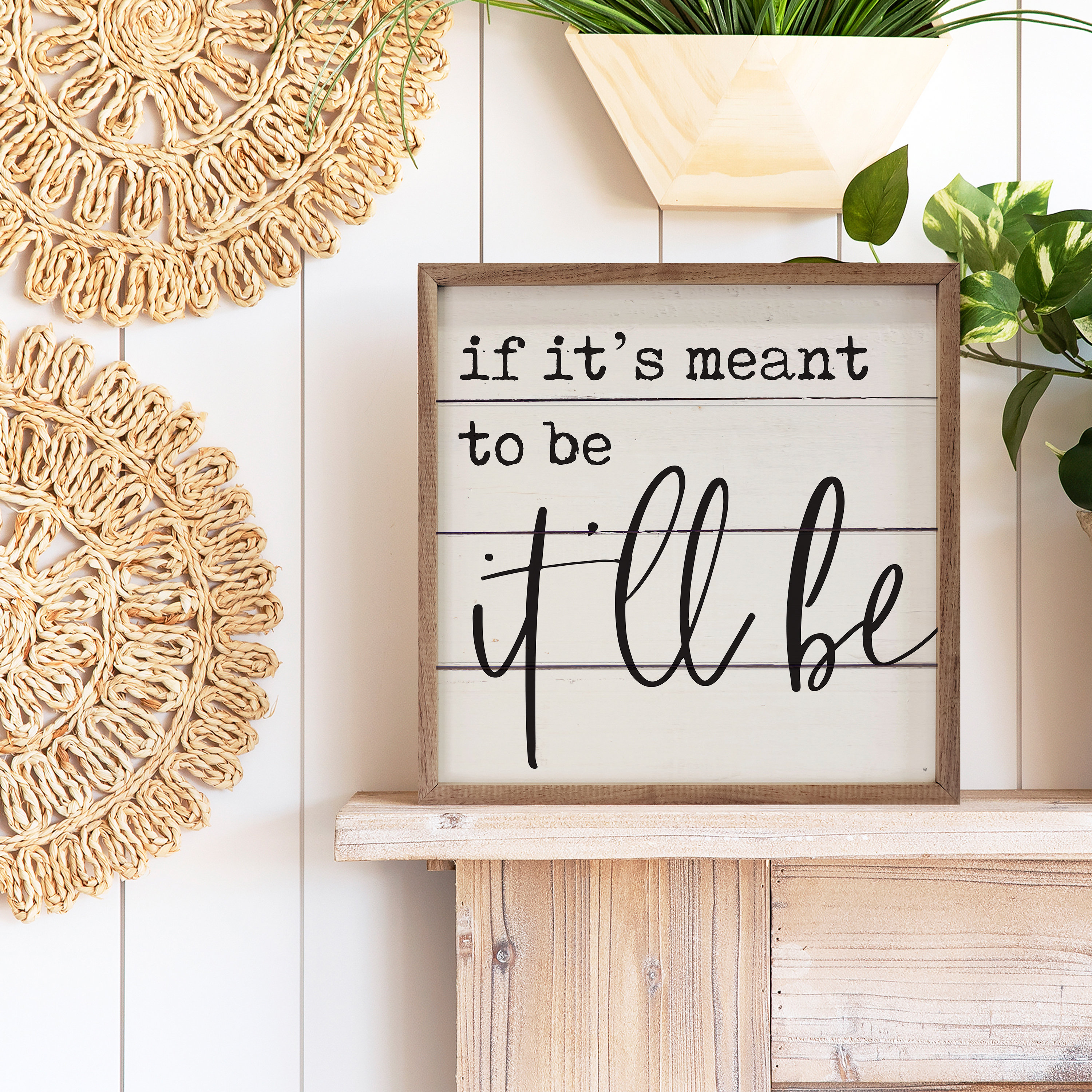 Kendrick Home If It's Meant To Be It'll Be Whitewash | Wayfair