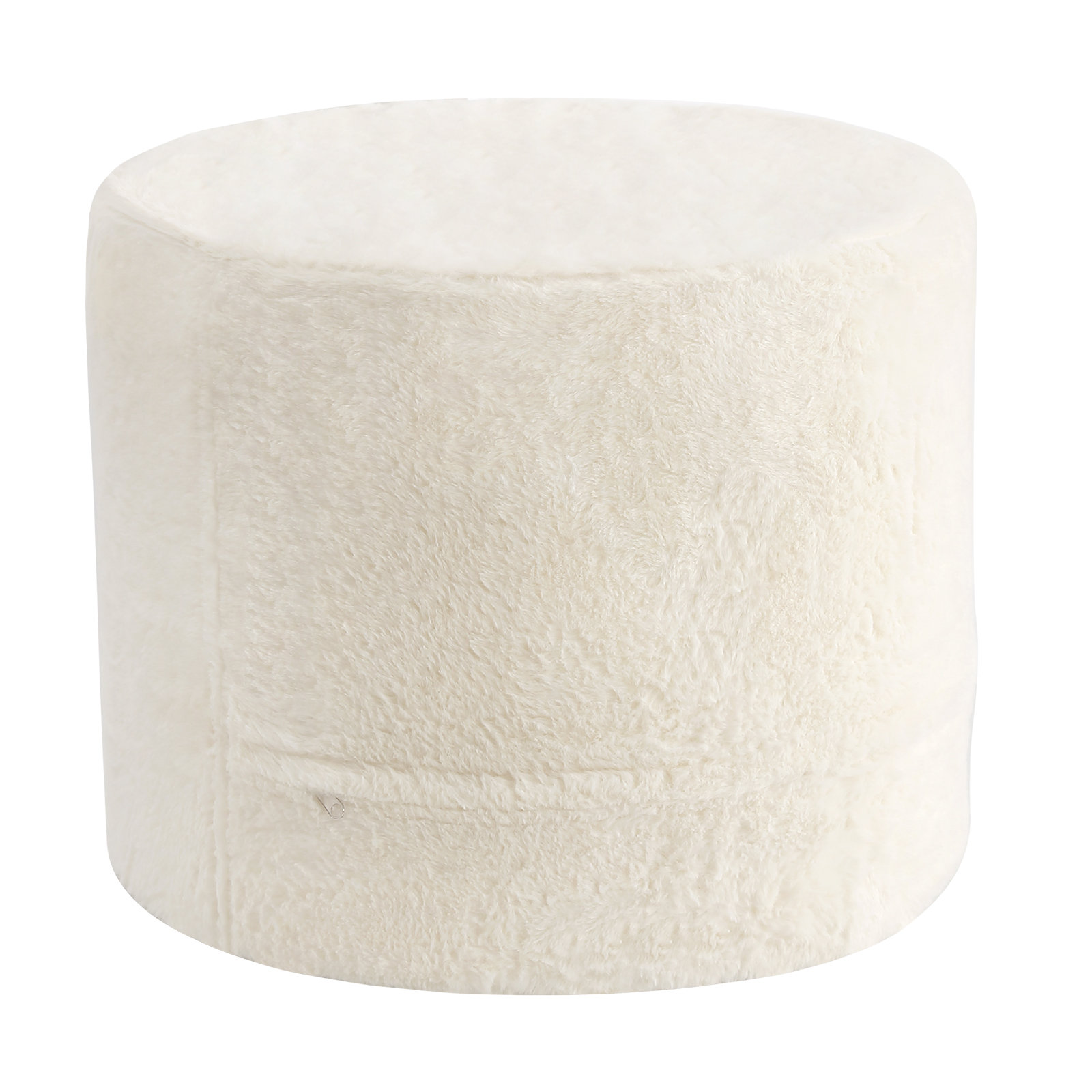 Ebern Designs Upholstered Round Pouf Ottoman And Square Foot Rest | Wayfair
