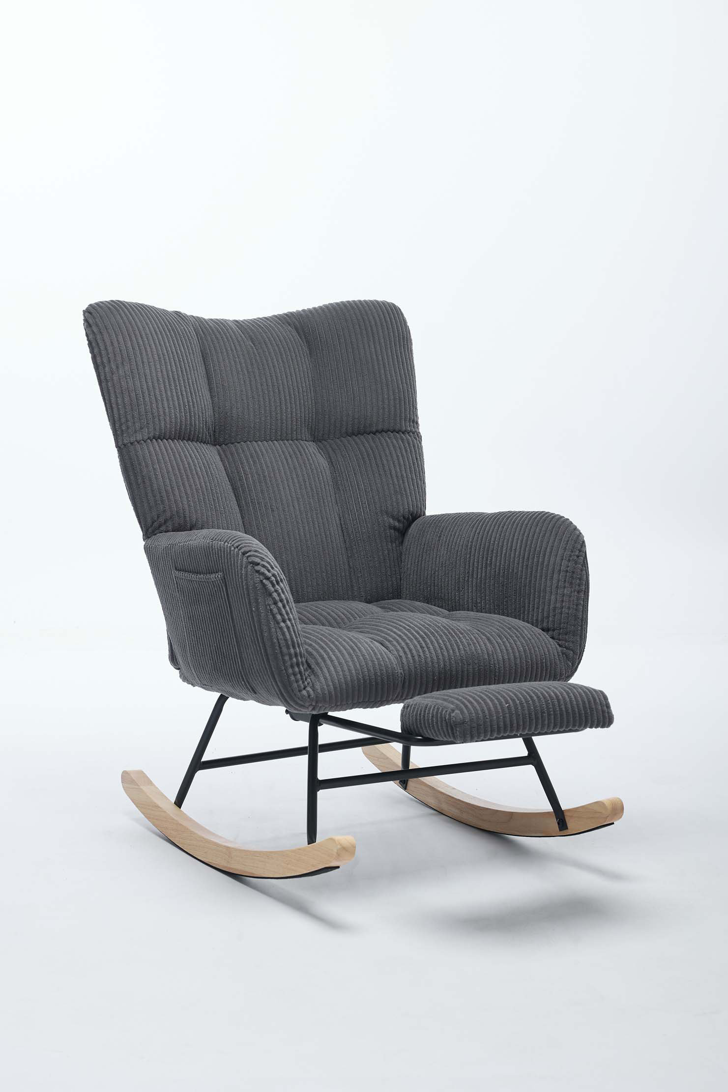 George Oliver Modern Nursery Rocking Chair, Upholstered Glider Chair ...