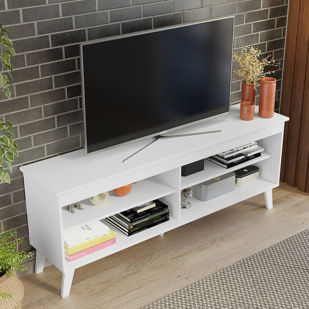Latitude Run® TV Stand Unit with 4 Shelves and Cable Management for 55 ...