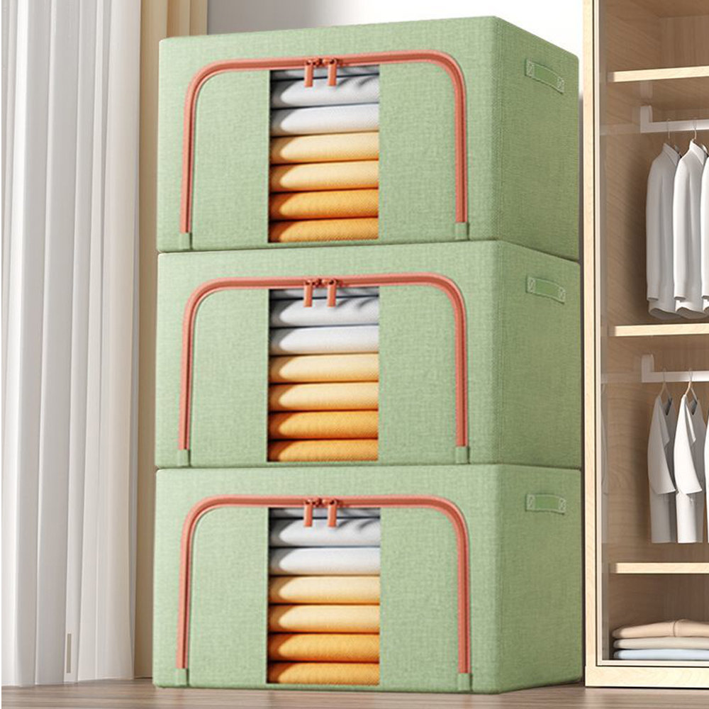 Latitude Run® Clothes Storage Bins Boxes with Metal Frame - (Extra ...