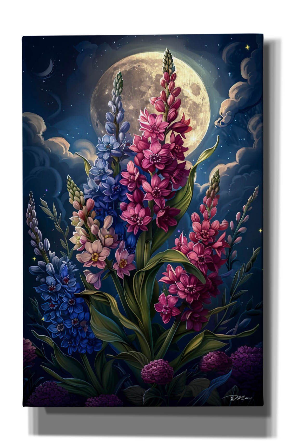 Lark Manor™ 'Lunar Snaptastic Pink And Blue 1' by Momart Canvas Wall ...
