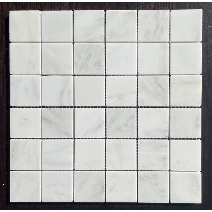 Mango Tile Alps 2" x 2" Marble Grid Mosaic Wall & Floor Tile | Wayfair