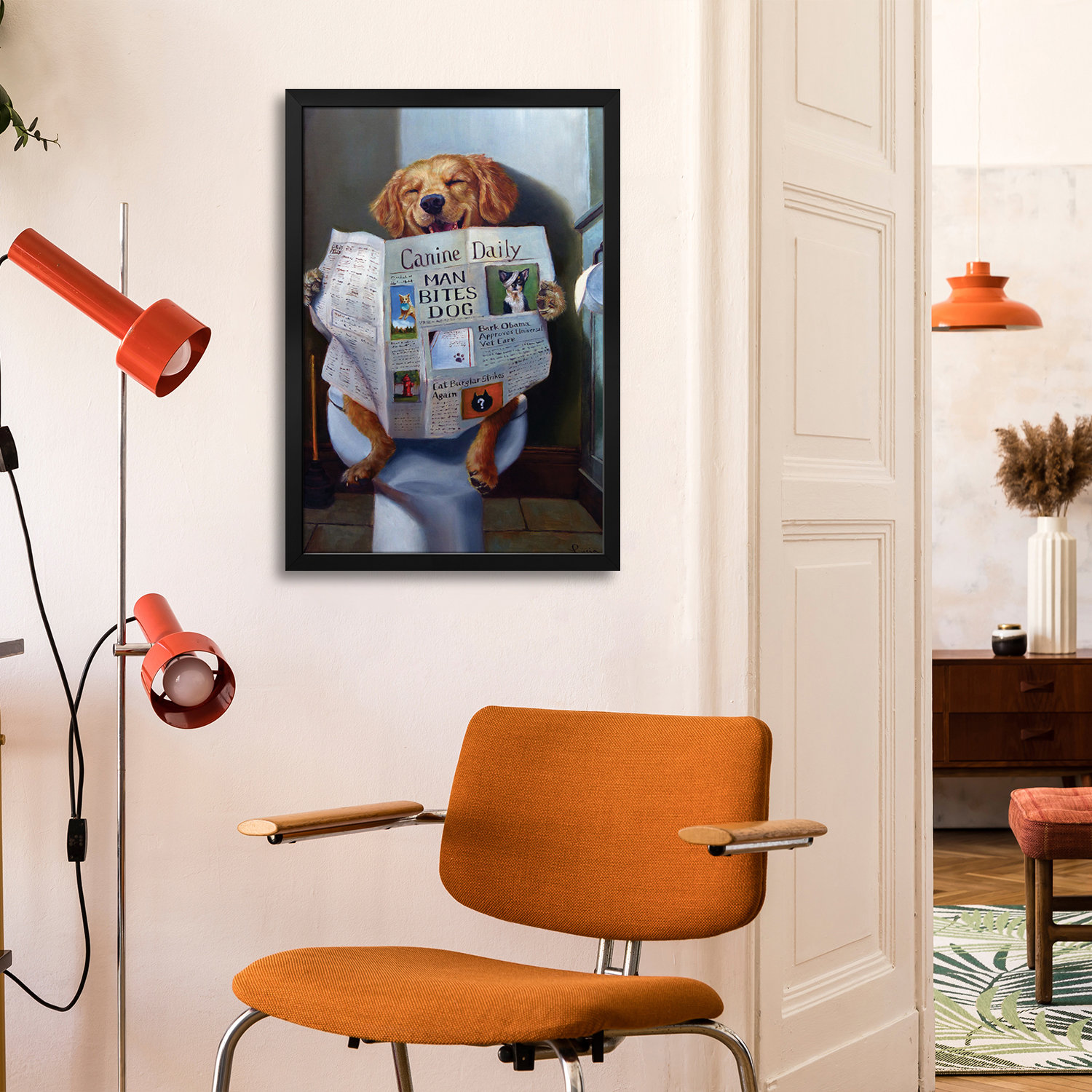 Latitude Run® Dog Gone Funny Premium Framed Poster by Lucia Heffernan ...