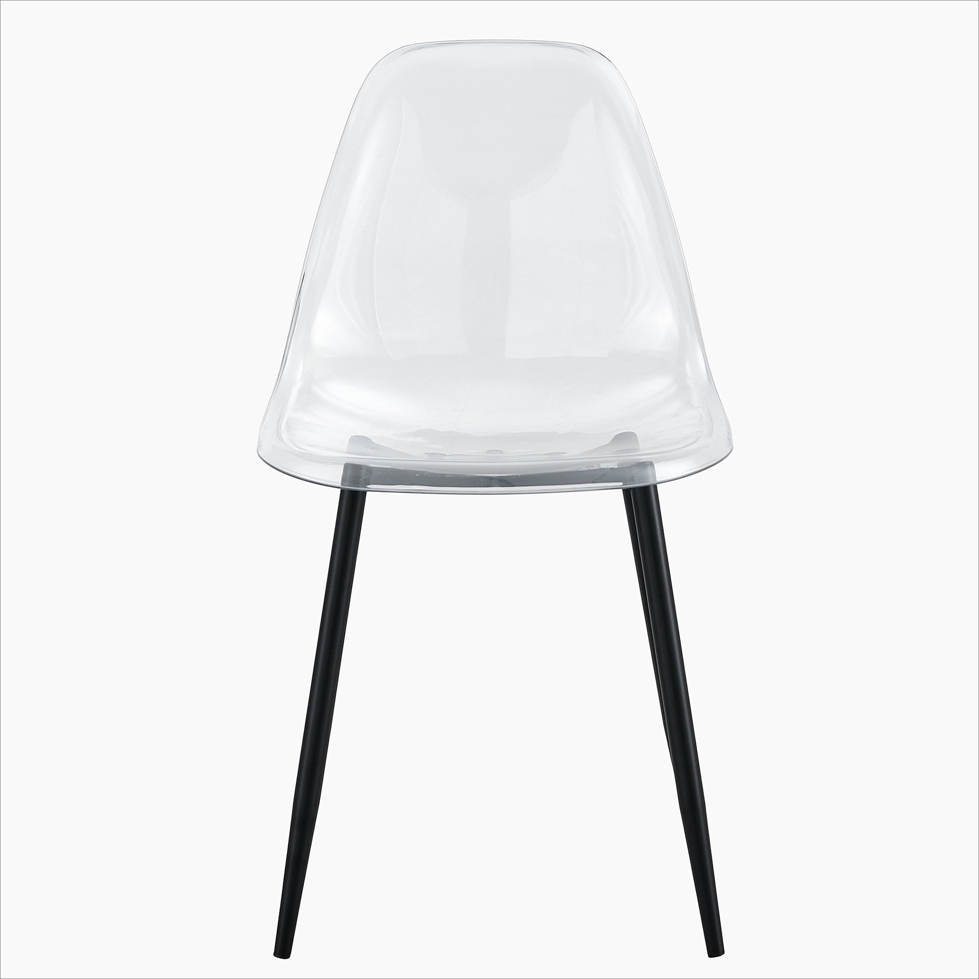 Orren Ellis Modern minimalist transparent dining chair, plastic chair ...