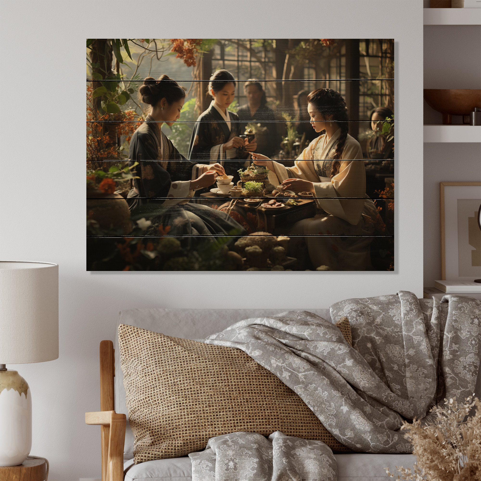 Red Barrel Studio® Cabriano Asian Art Harmony In Tea VI On Wood Print ...