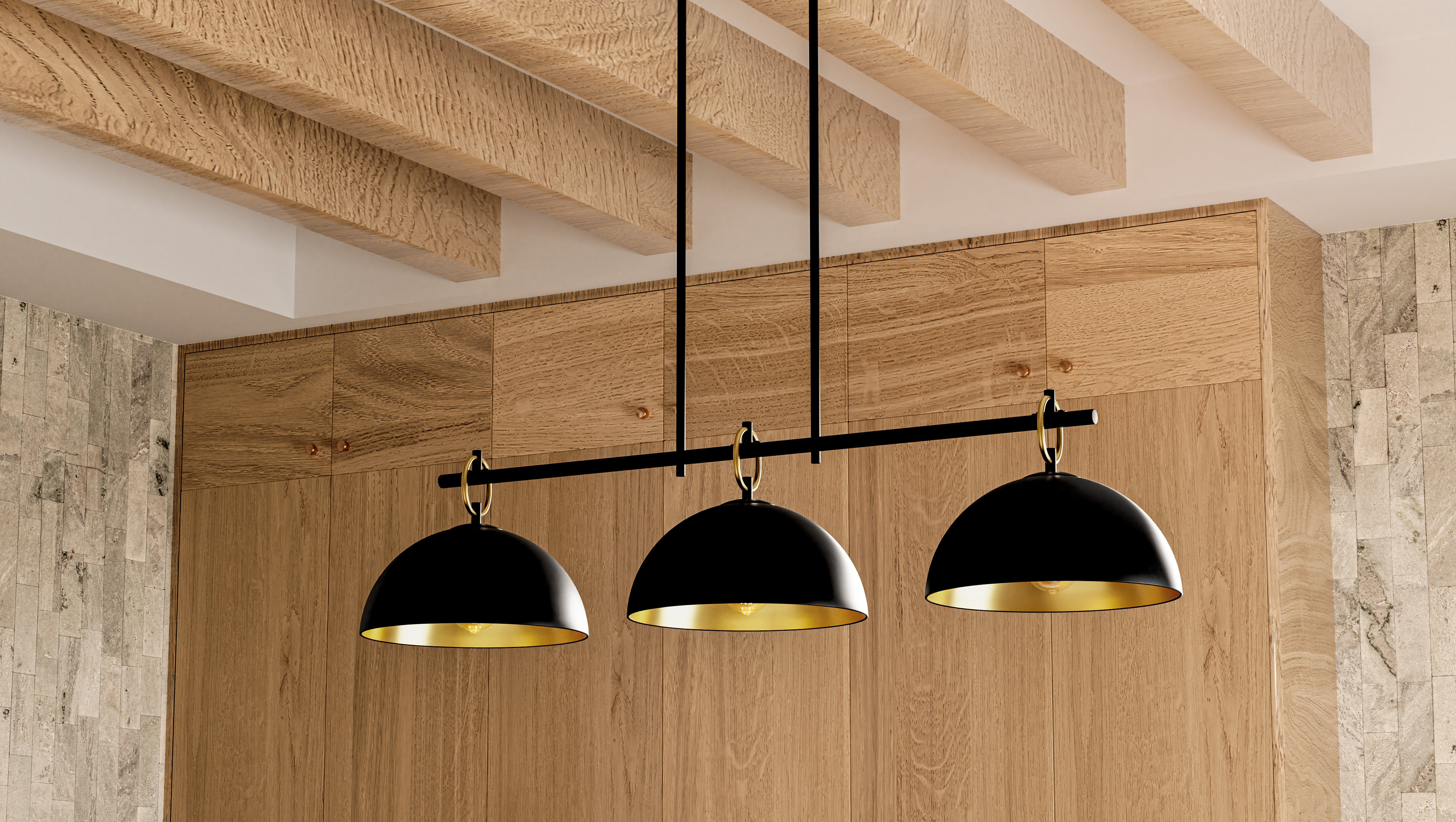 Mercer41 Cleo 3-Light Matte Black Linear Chandelier | Wayfair