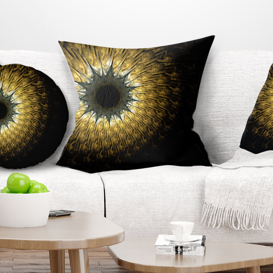 Design Art Symmetrical Gold Digital Fractal Flower - Floral Printed ...