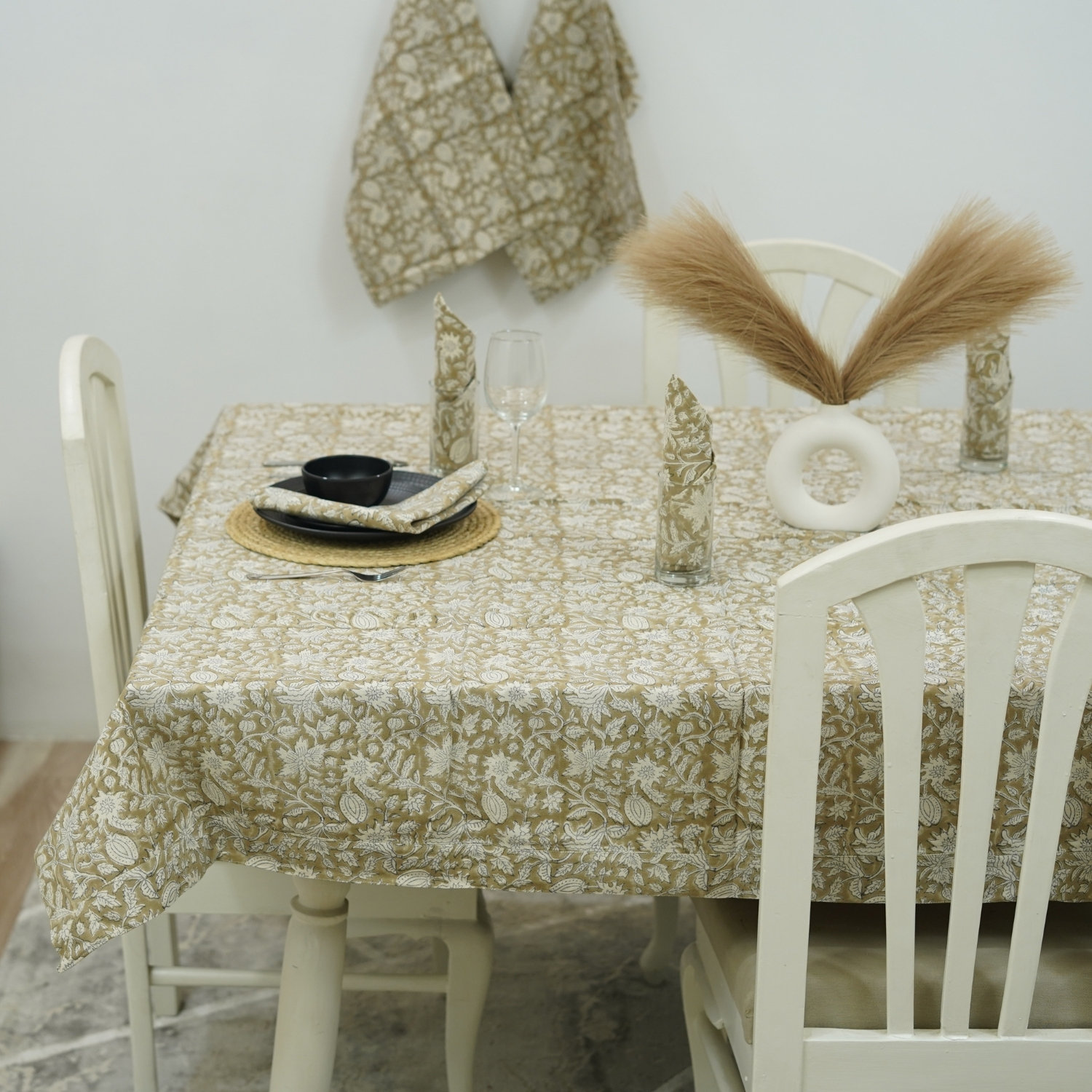 Red Barrel Studio® Decorative Cotton Block Print Table Cover for Dining ...