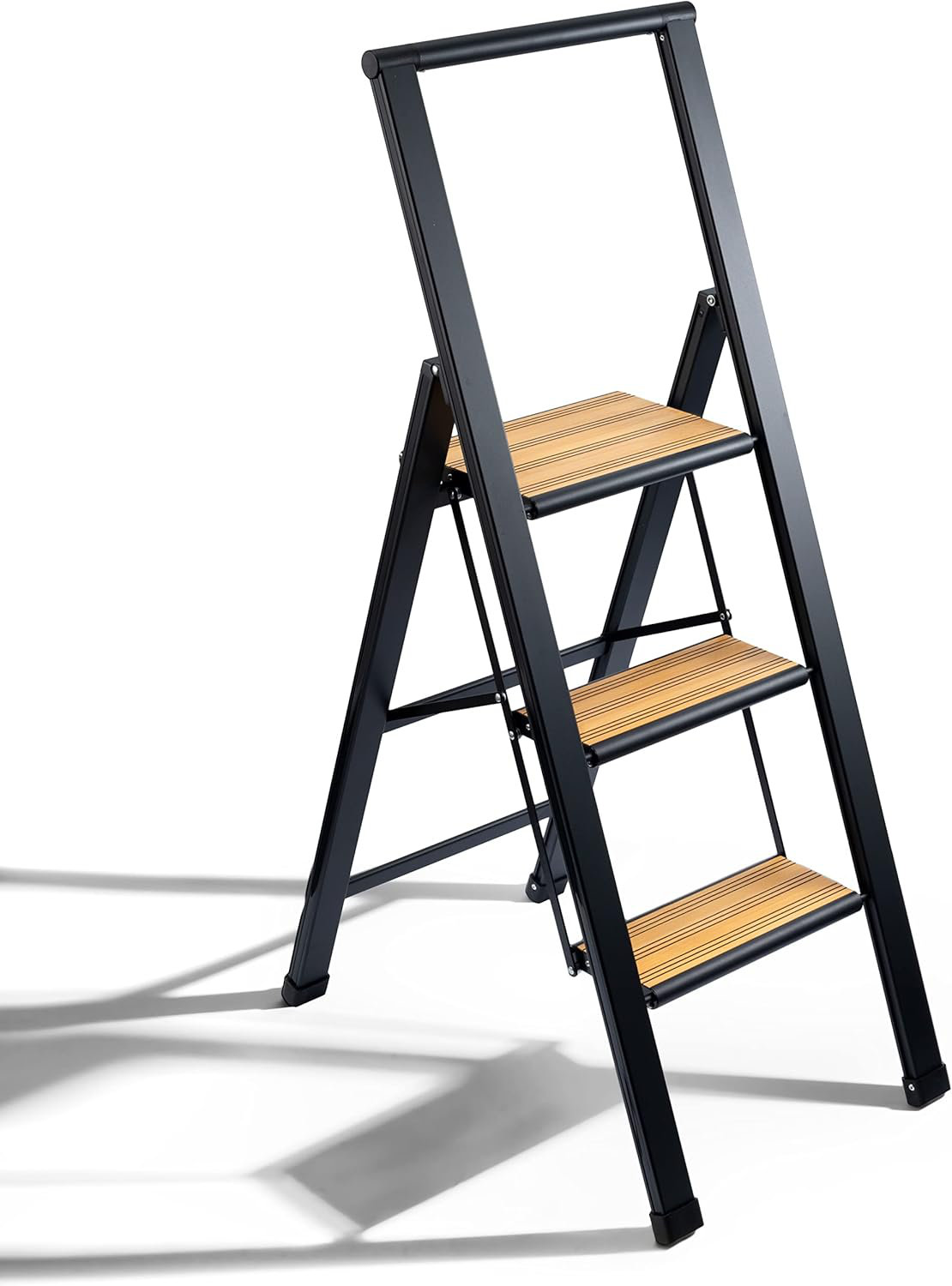 17 Stories Step Ladder 3 Step Folding, Decorative - Beautiful Bamboo ...