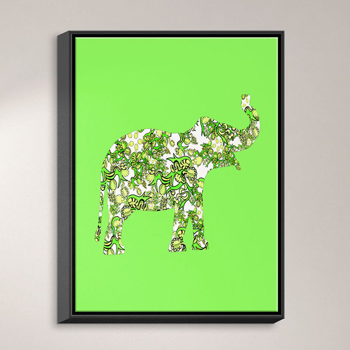 DiaNoche Designs 'Elephant II Ribbons' Graphic Art on Wrapped Canvas ...