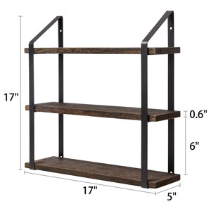 17 Stories Pyala Metal Wall Mounted Bathroom Shelves | Wayfair