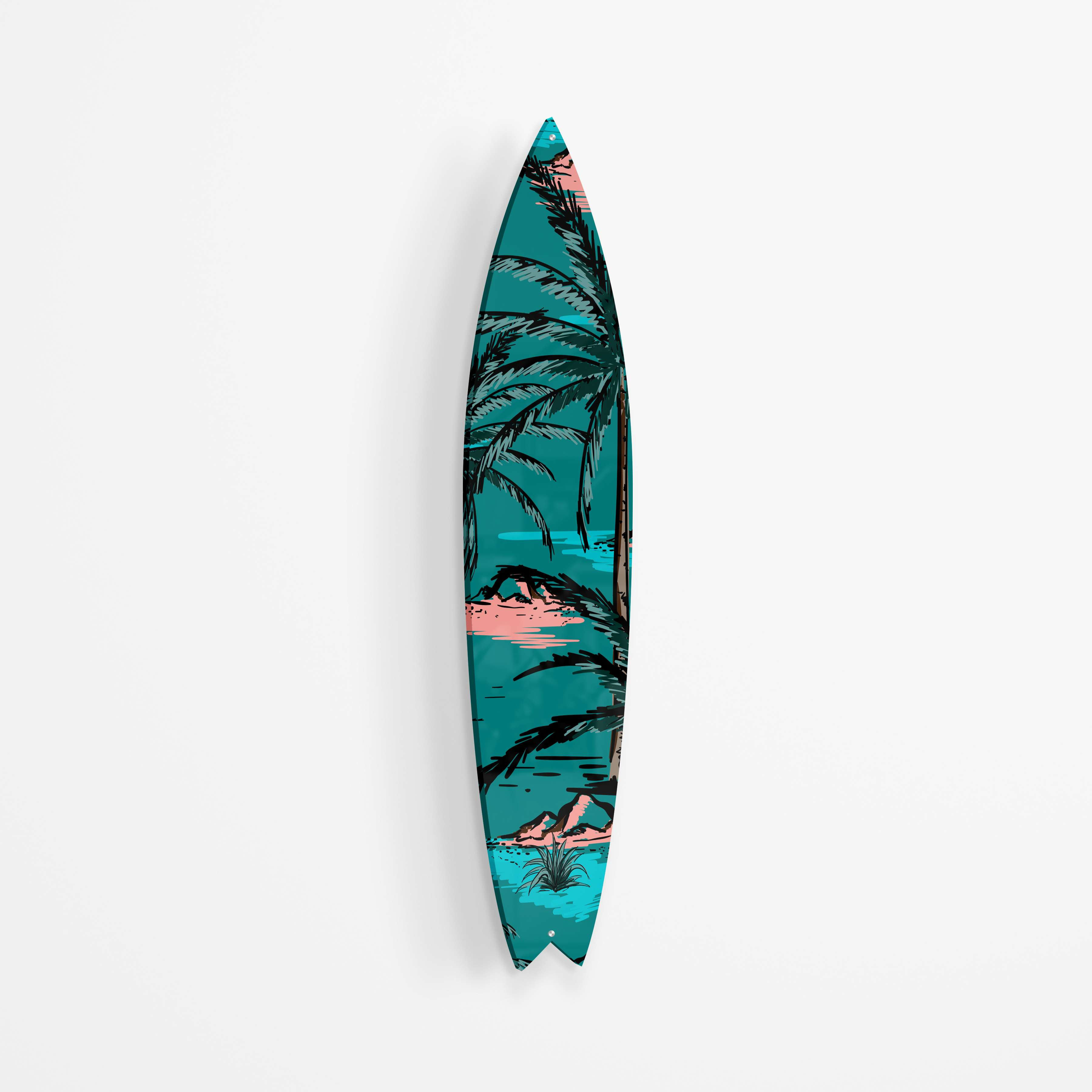 UniQstiQ Summer Island Acrylic Surfboard Wall Art - Wayfair Canada