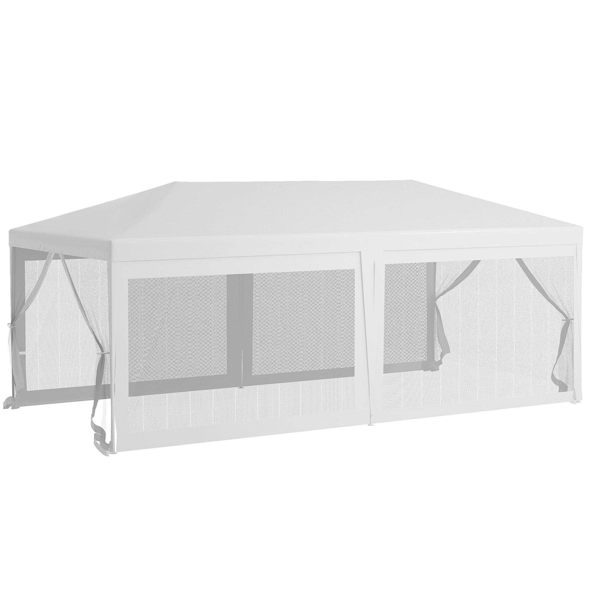 LOONGFIELD 10' X 20' Party Tent, Outdoor Wedding Canopy & Gazebo With 6 ...