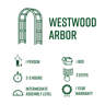 Vita 47" W x 18" D Wood Arbor & Reviews | Wayfair