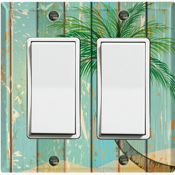 WorldAcc Palm Tree Green Fence Nature Themed 2 - Gang Rocker Standard ...