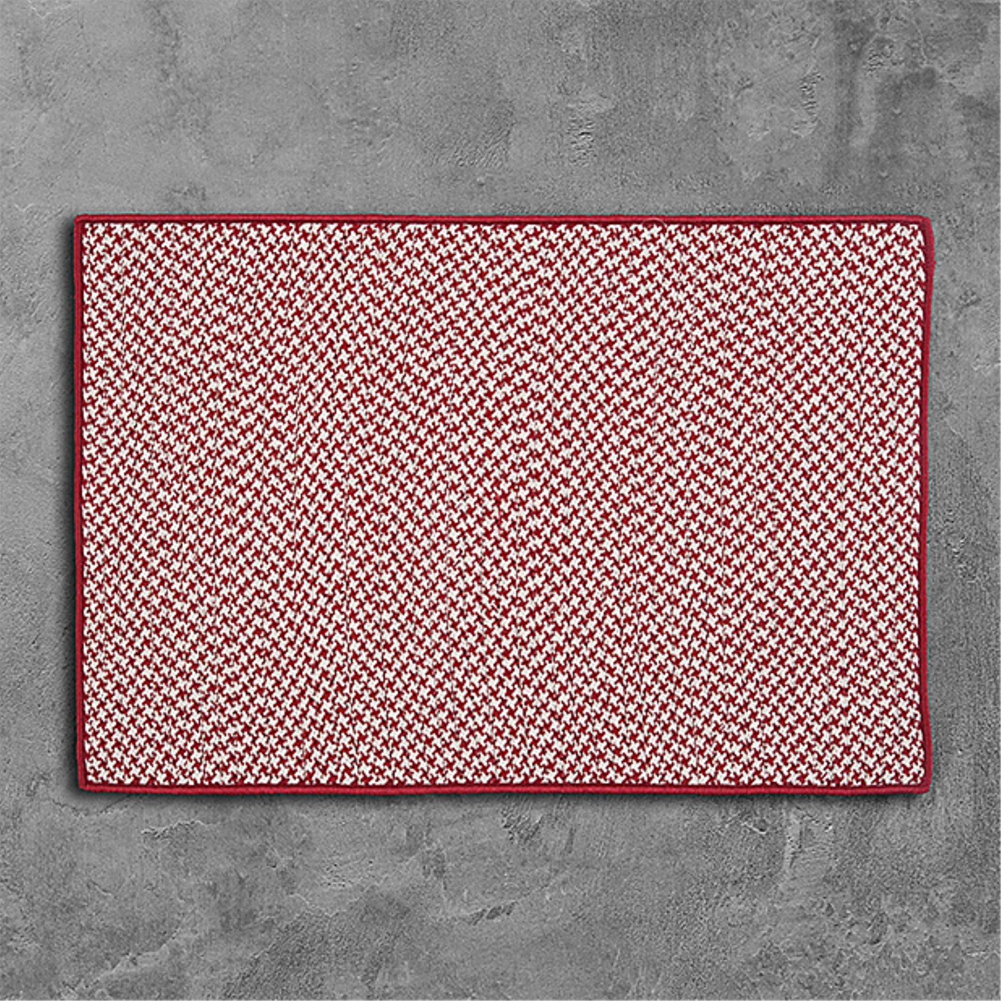 Lark Manor Ashvith Houndstooth Indoor/Outdoor Reversible Arae Rug ...