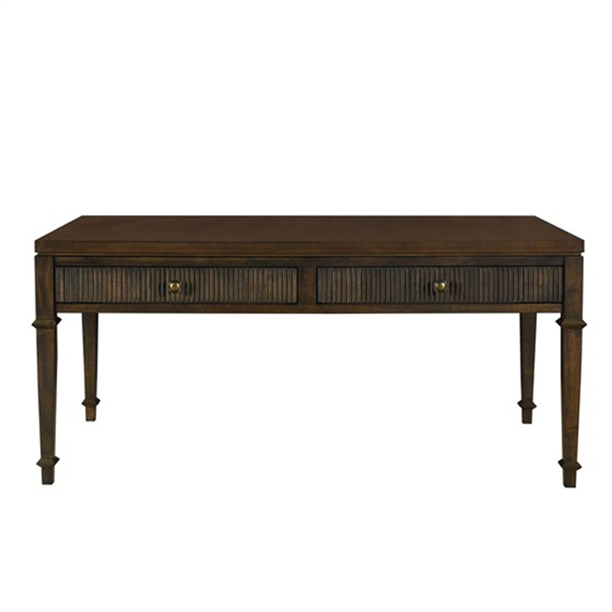 World Menagerie Fluted 2-Drawer Coffee Table With Ample Storage ...