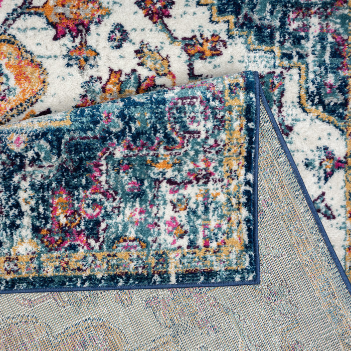 Bungalow Rose Boho Medallion Woven Area Rug | Wayfair