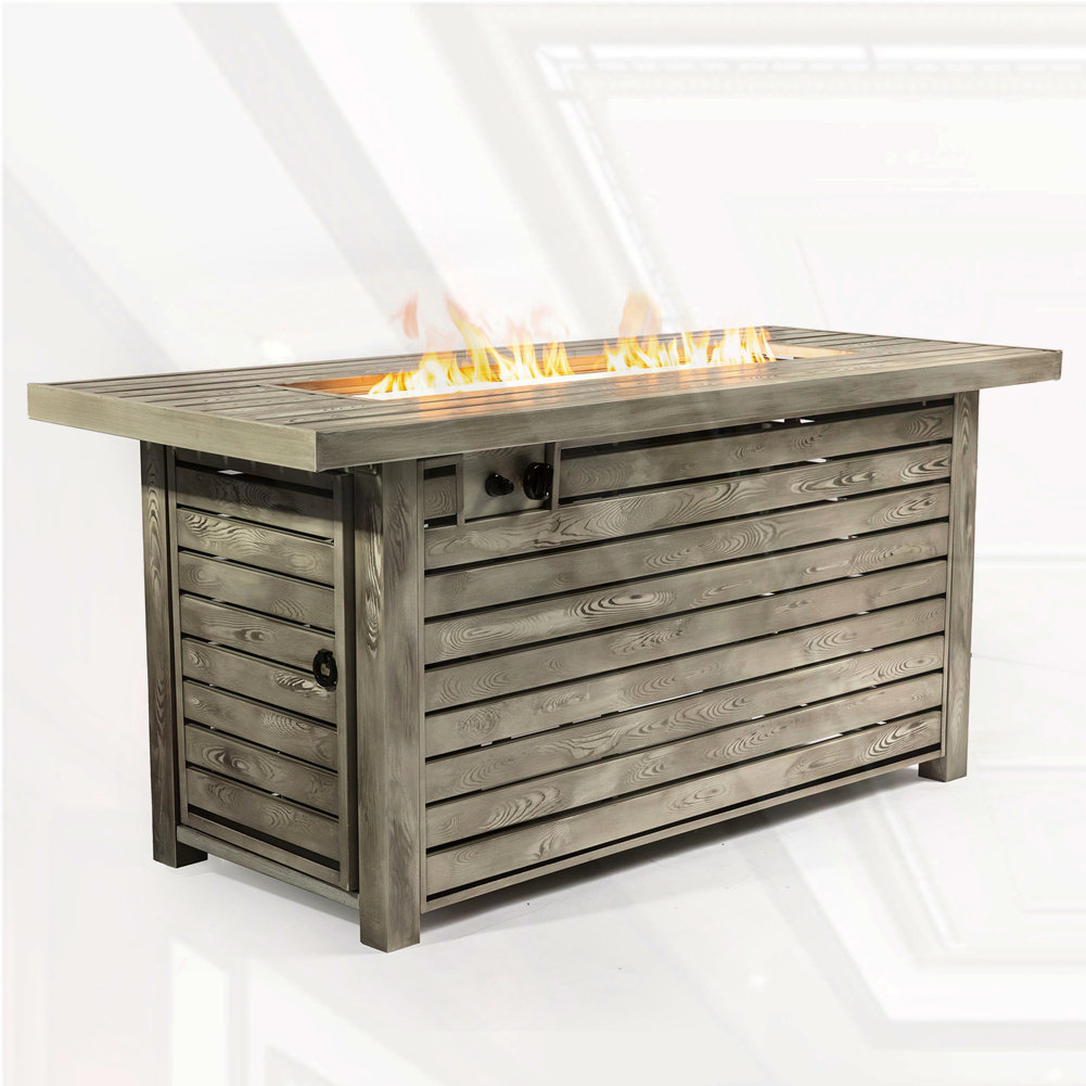 17 Stories 54inch Outdoor Fire Table Steel Fire Pit Table - Wayfair Canada